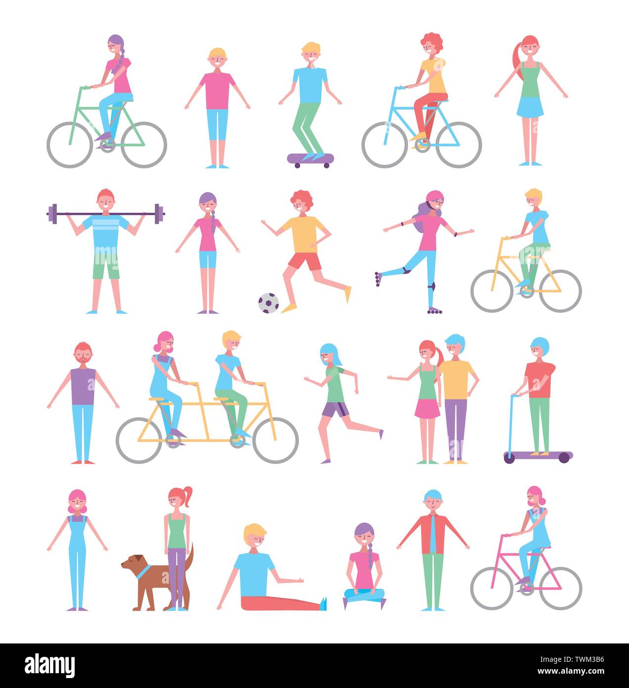 people doing recreational activities Stock Vector Image & Art - Alamy
