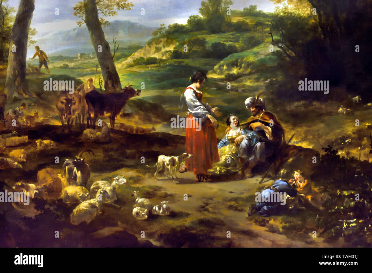 Landscape with elkana and her two wives anna and pennina hi-res stock ...