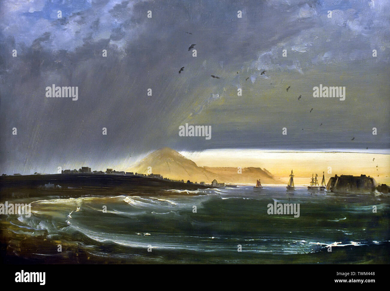 View of Drammen by Peder Balke 1804 – 1887 Norwegian painter.(He is ...