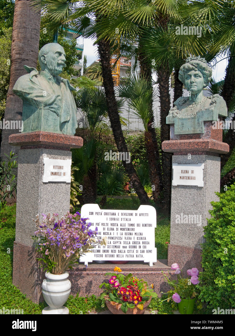 Busts in honour of Vittorio Emanuele III and princess Elena of ...