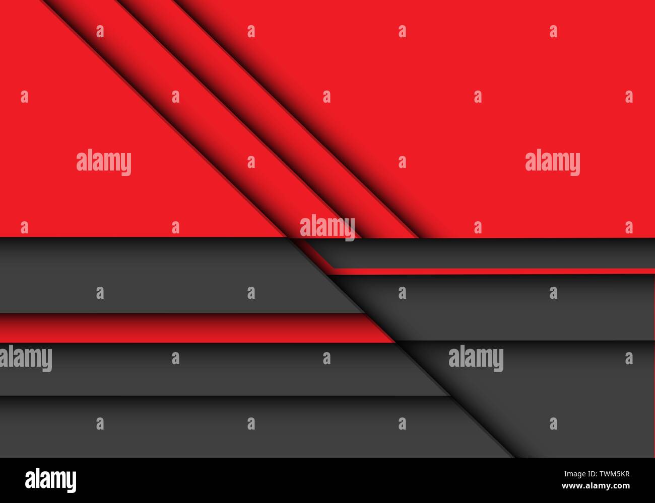 Abstract red grey 3D overlap design modern futuristic background vector ...