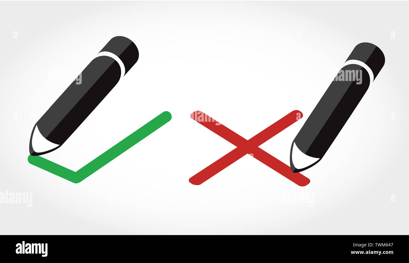 False symbol hi-res stock photography and images - Alamy