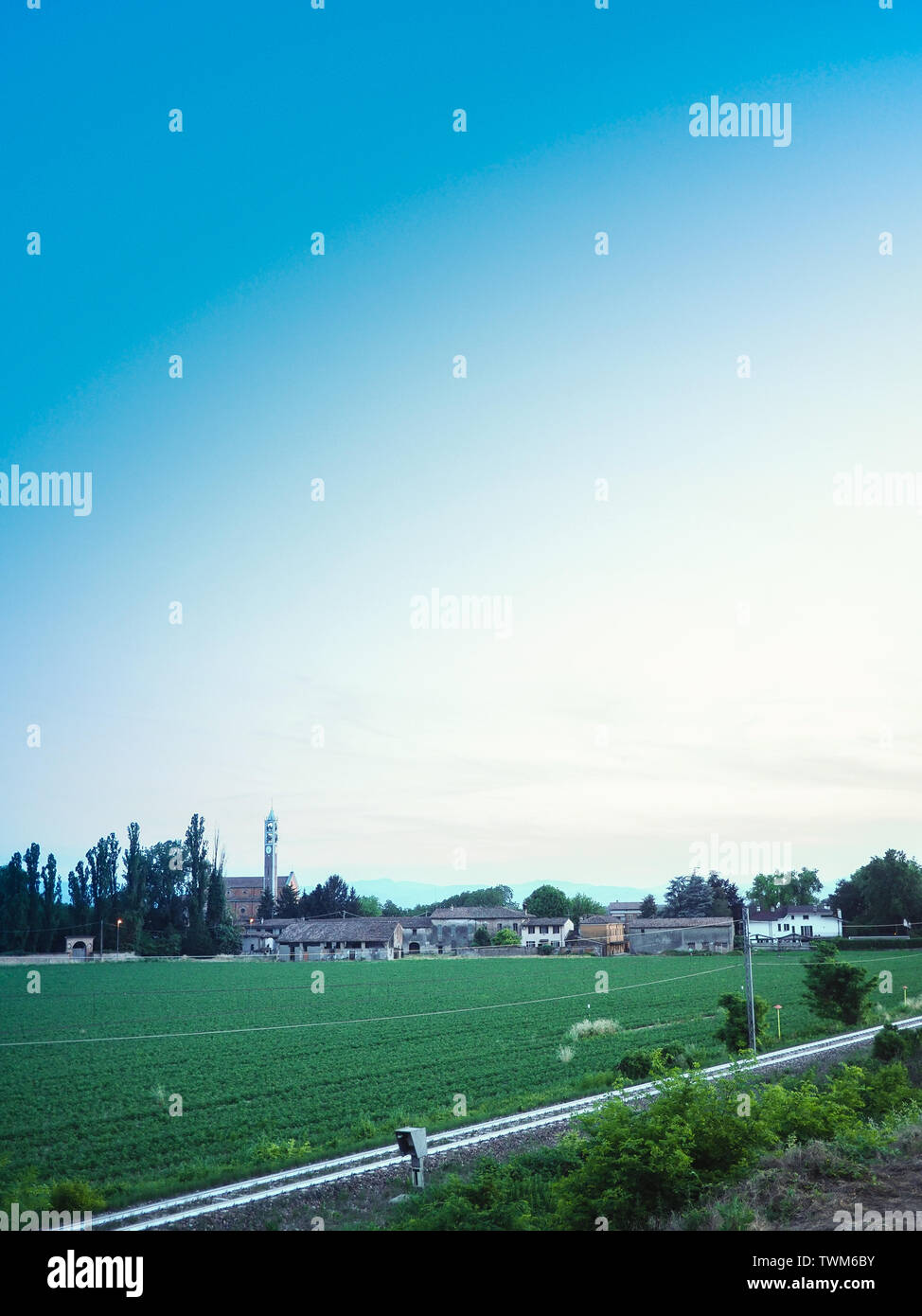 Traveling in the padana plain in northern Italy ( Piacenza area Stock ...