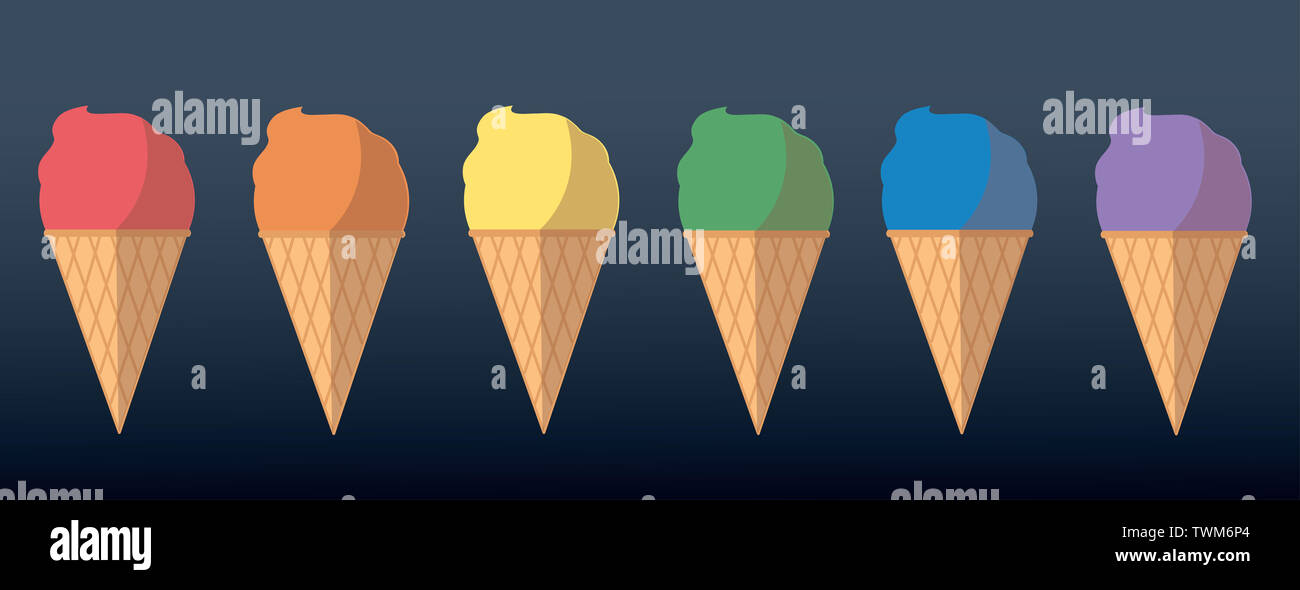 colorful ice cream Stock Photo - Alamy