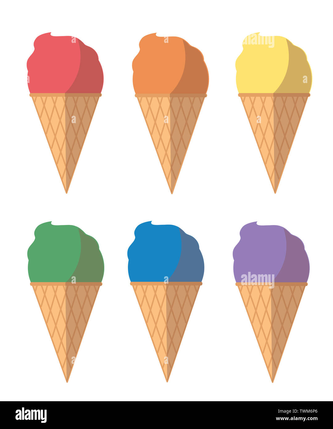 White ice cream symbol icon hi-res stock photography and images - Alamy