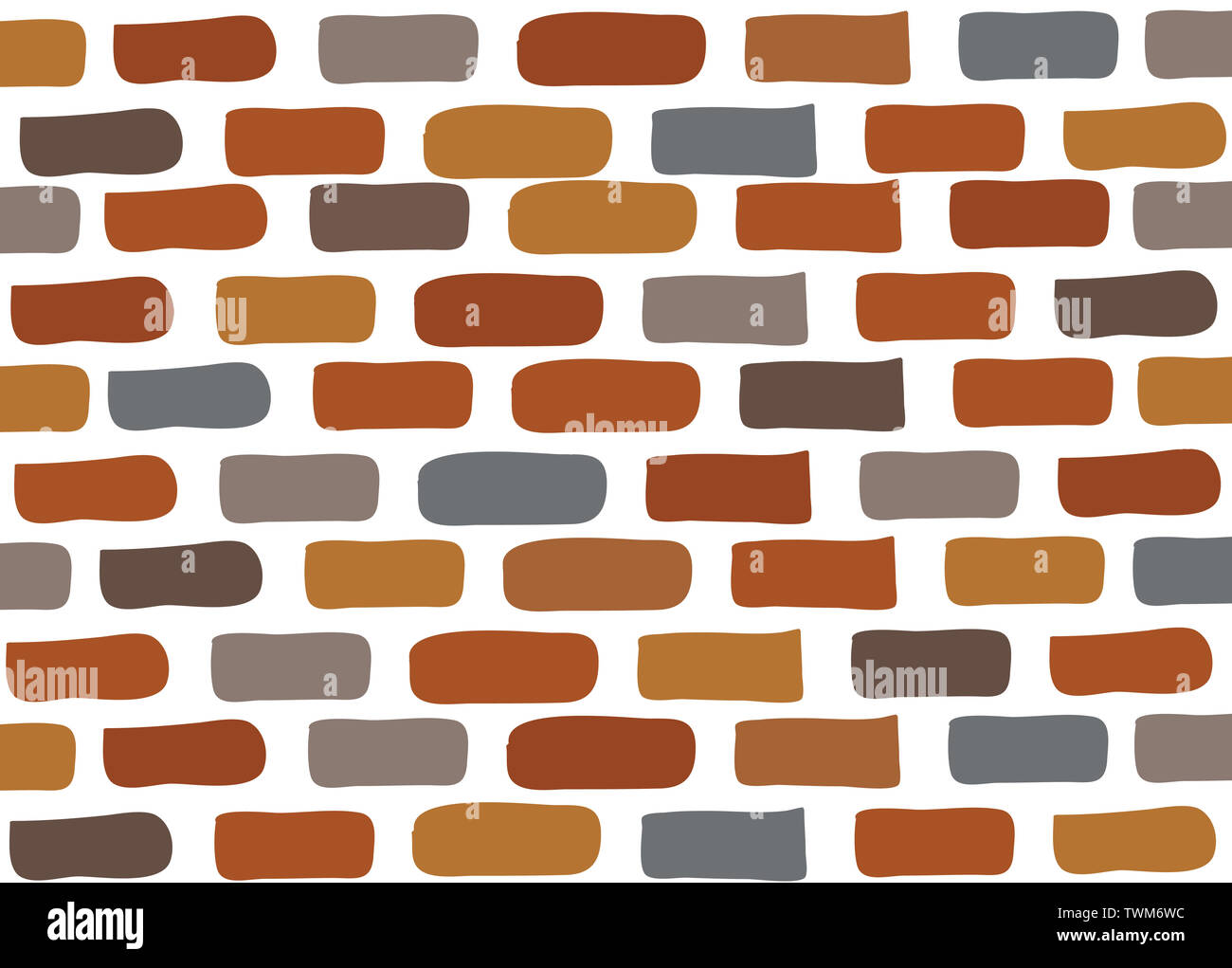Brick wall illustration Cut Out Stock Images & Pictures - Alamy