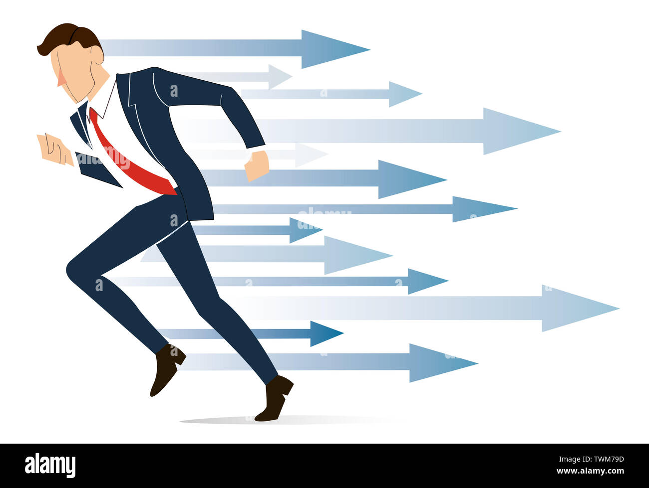 running businessman , Reaching Business concept Stock Photo - Alamy