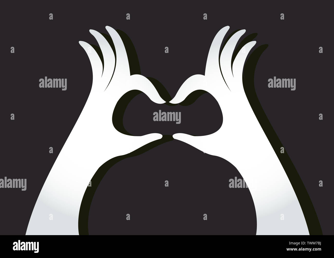 hands make a heart symbol Stock Photo - Alamy