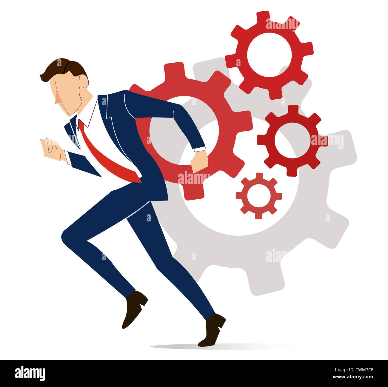 Brain gear icon Cut Out Stock Images & Pictures - Alamy