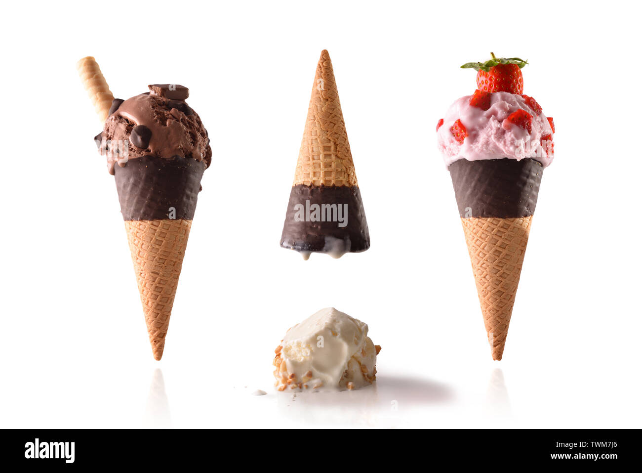 Summer ice cream assortment fruit hi-res stock photography and images ...