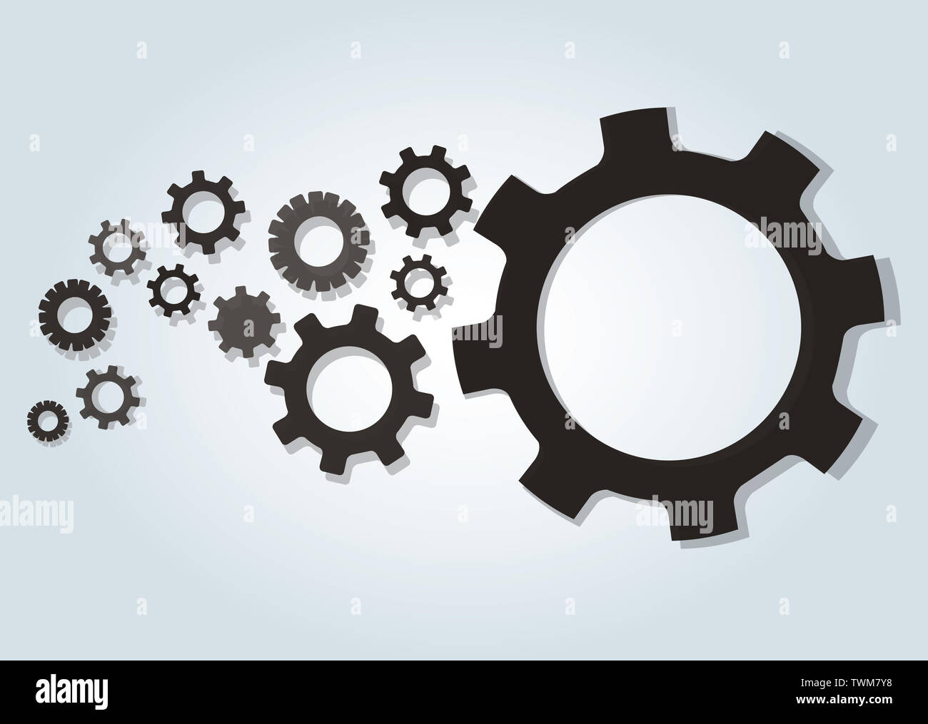 Gears wheel and space background Stock Photo - Alamy