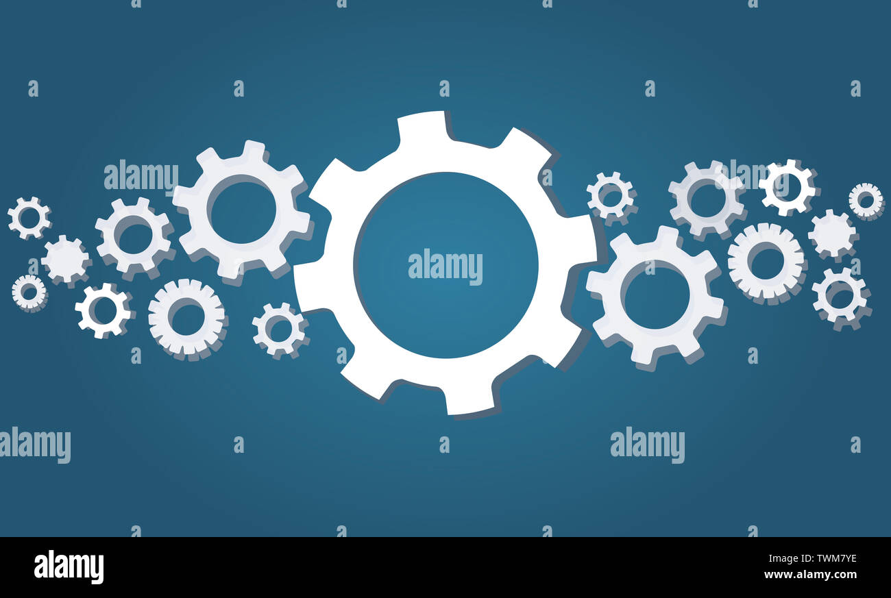 Gears wheel and space background Stock Photo - Alamy