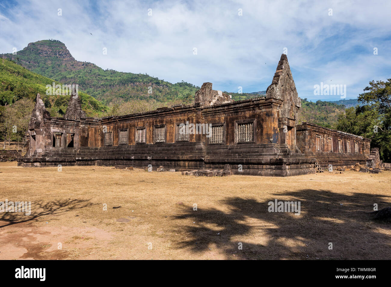 Vat Phou - Wat Phu temple. The ruined Khmer temple complex in southern ...