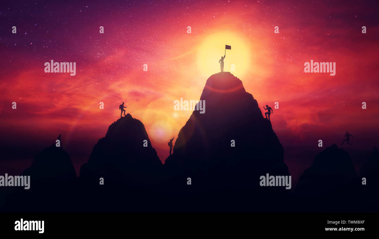 First to climb mountain hi-res stock photography and images - Alamy