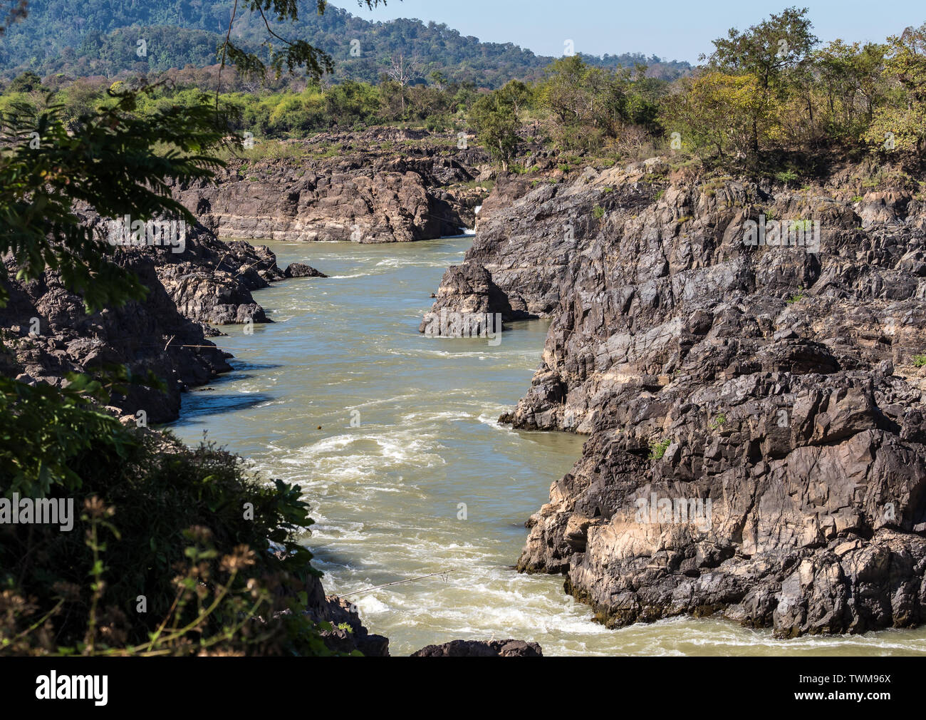 Somphamit Waterfalls or Liphi Waterfalls at Don Khone island , Laos ...