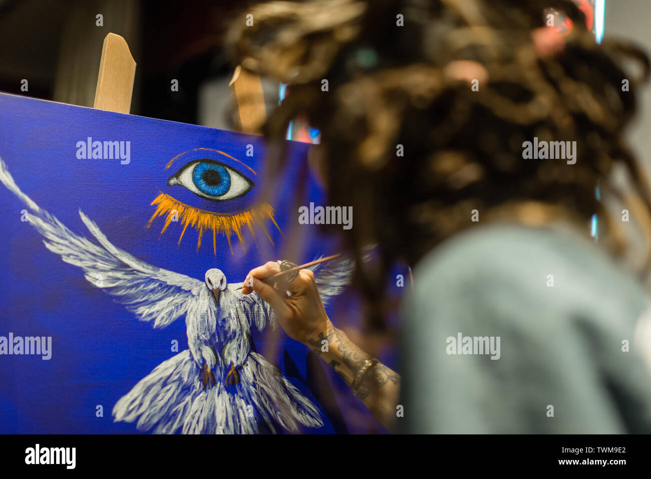 London artist portrait draw hi-res stock photography and images - Alamy