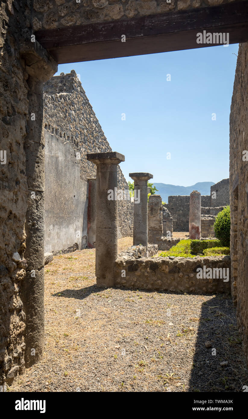 The famous archaeological site of Pompeii UNESCO heritage.Italy Stock ...