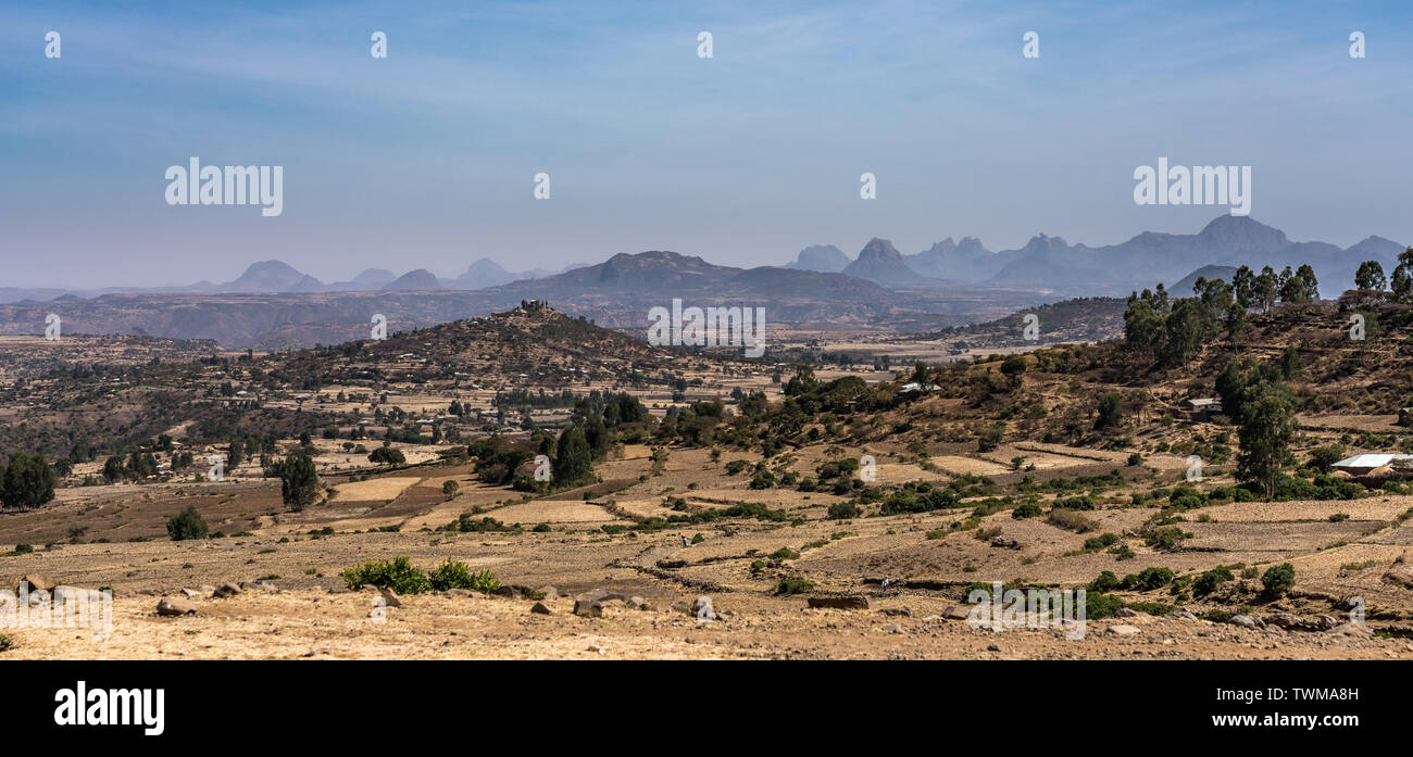 Landscape around historical city Aksum - Ethiopia, Africa Stock Photo ...