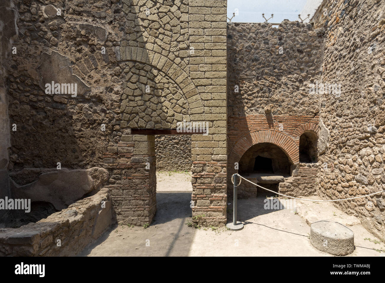 Ancient city of Pompeii, Italy. Roman town destroyed by Vesuvius ...