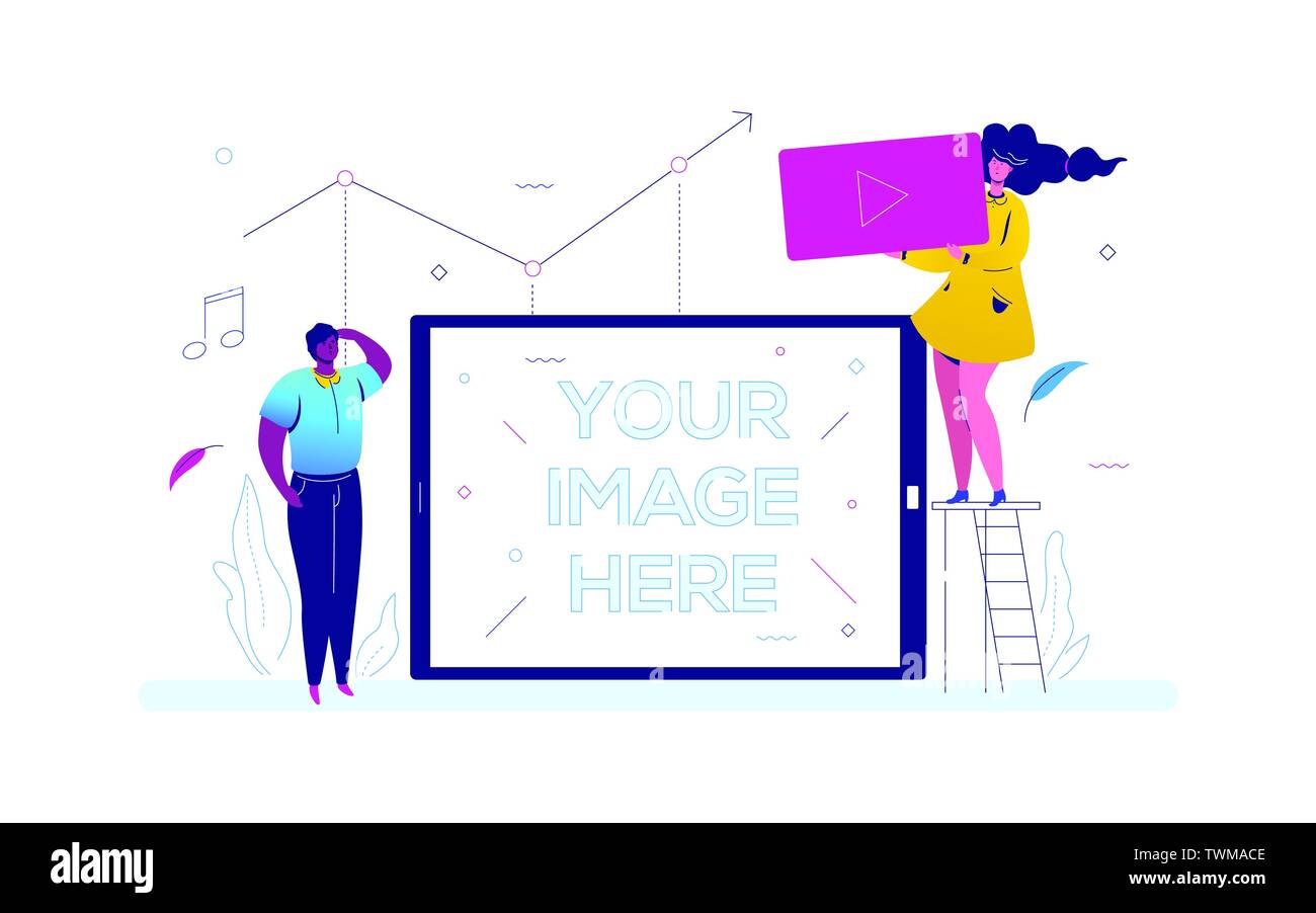 Social media - colorful flat design style illustration Stock Vector ...