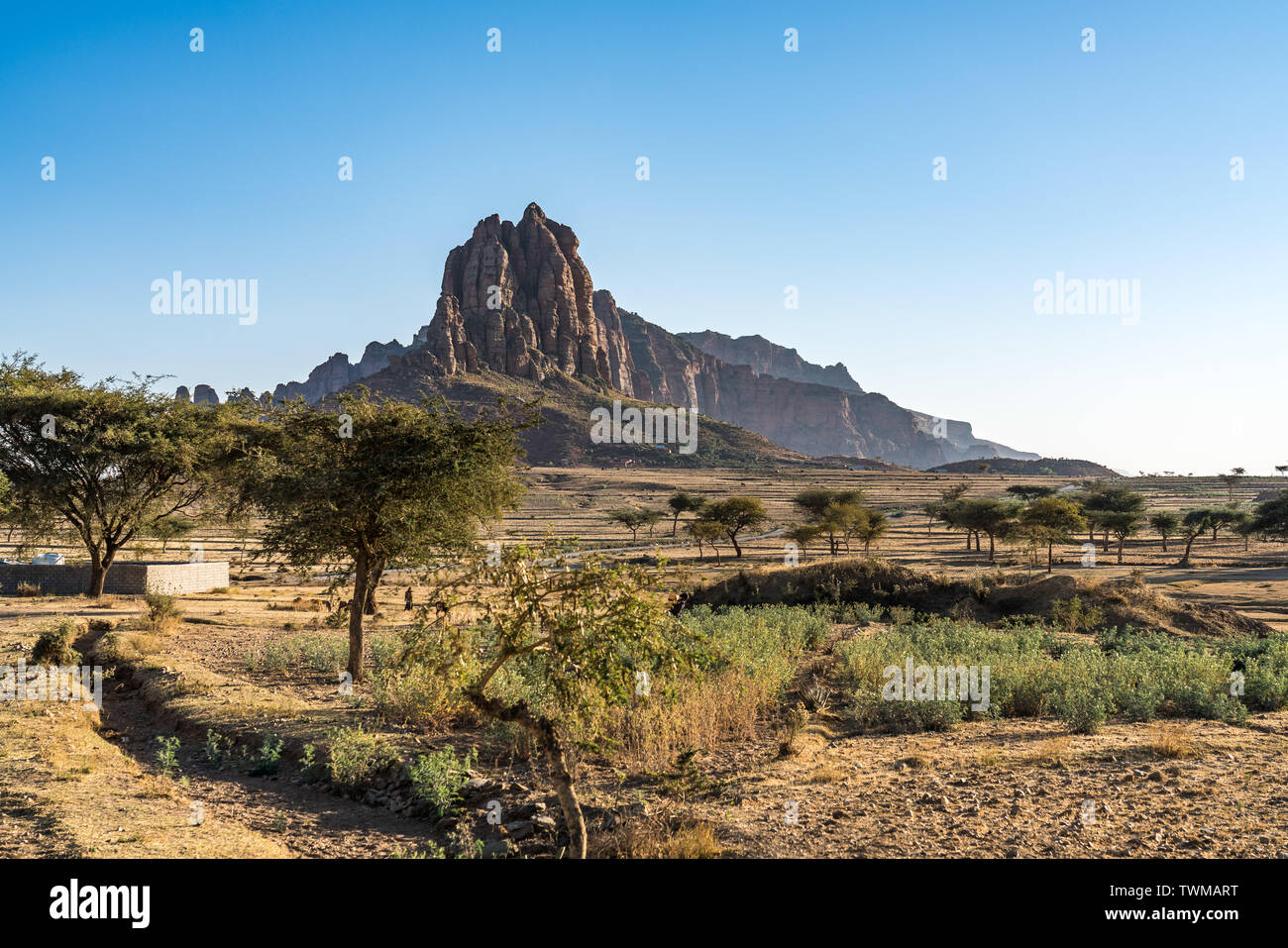 Landscape in Gheralta near Abraha Asbaha in Tigray, Northern Ethiopia ...