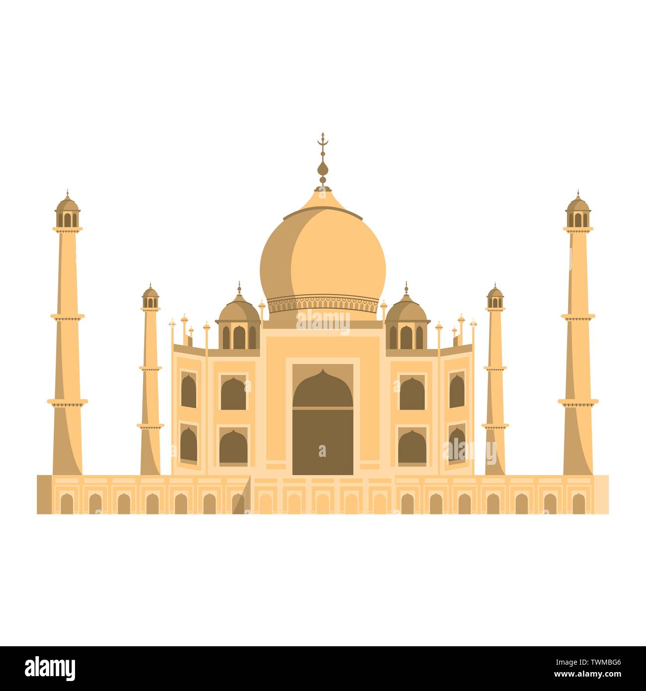 Taj mahal indian building symbol isolated Stock Vector Image & Art - Alamy