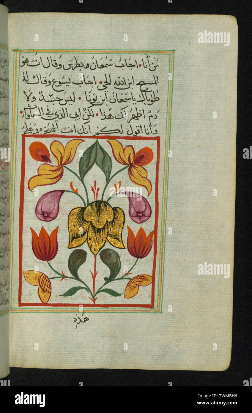 This illuminated and illustrated Arabic manuscript of the Gospels by ...
