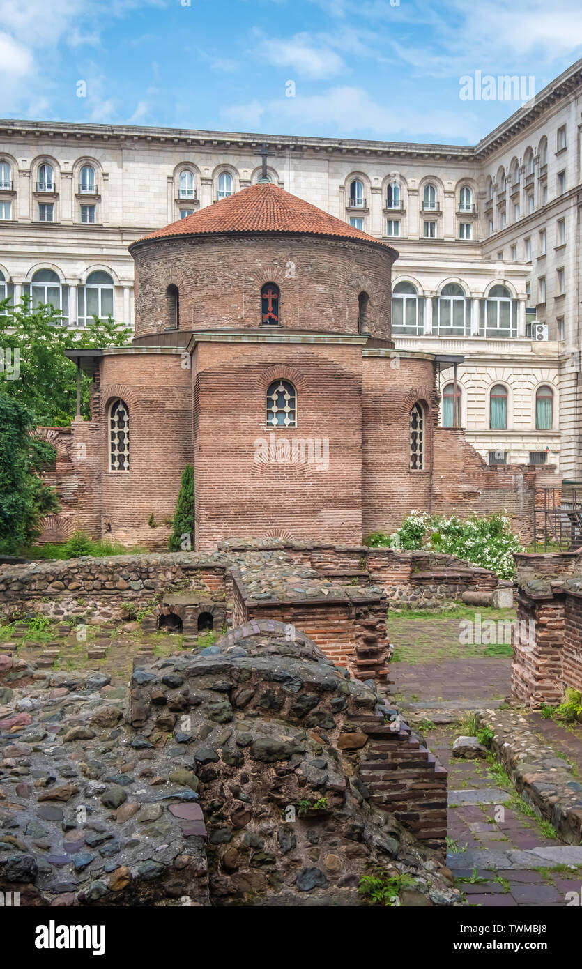 Church of St George , Early Christian red brick rotunda built by the Romans in the 4th century ...