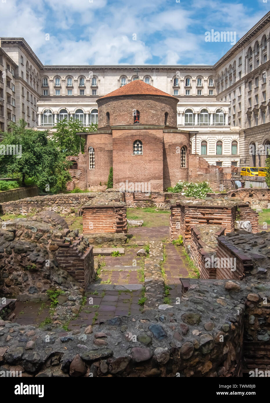 Church of St George , Early Christian red brick rotunda built by the Romans in the 4th century ...