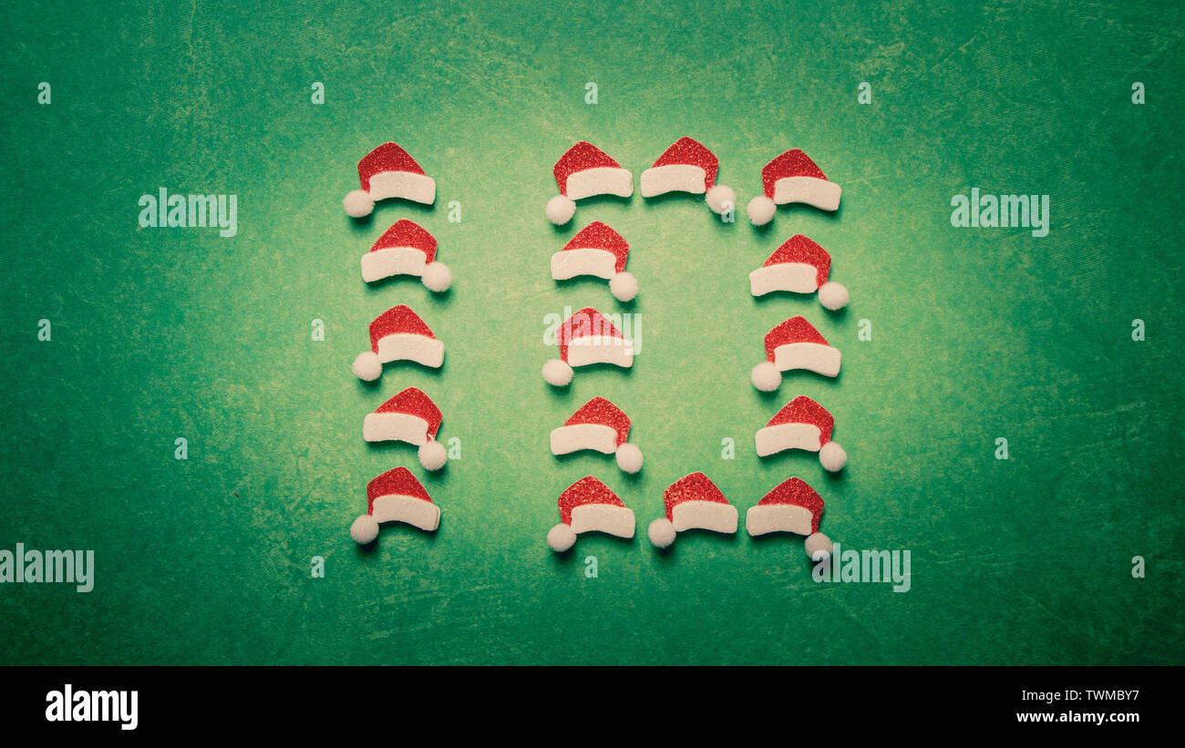 Top 10 number for Christmas concept Stock Photo - Alamy