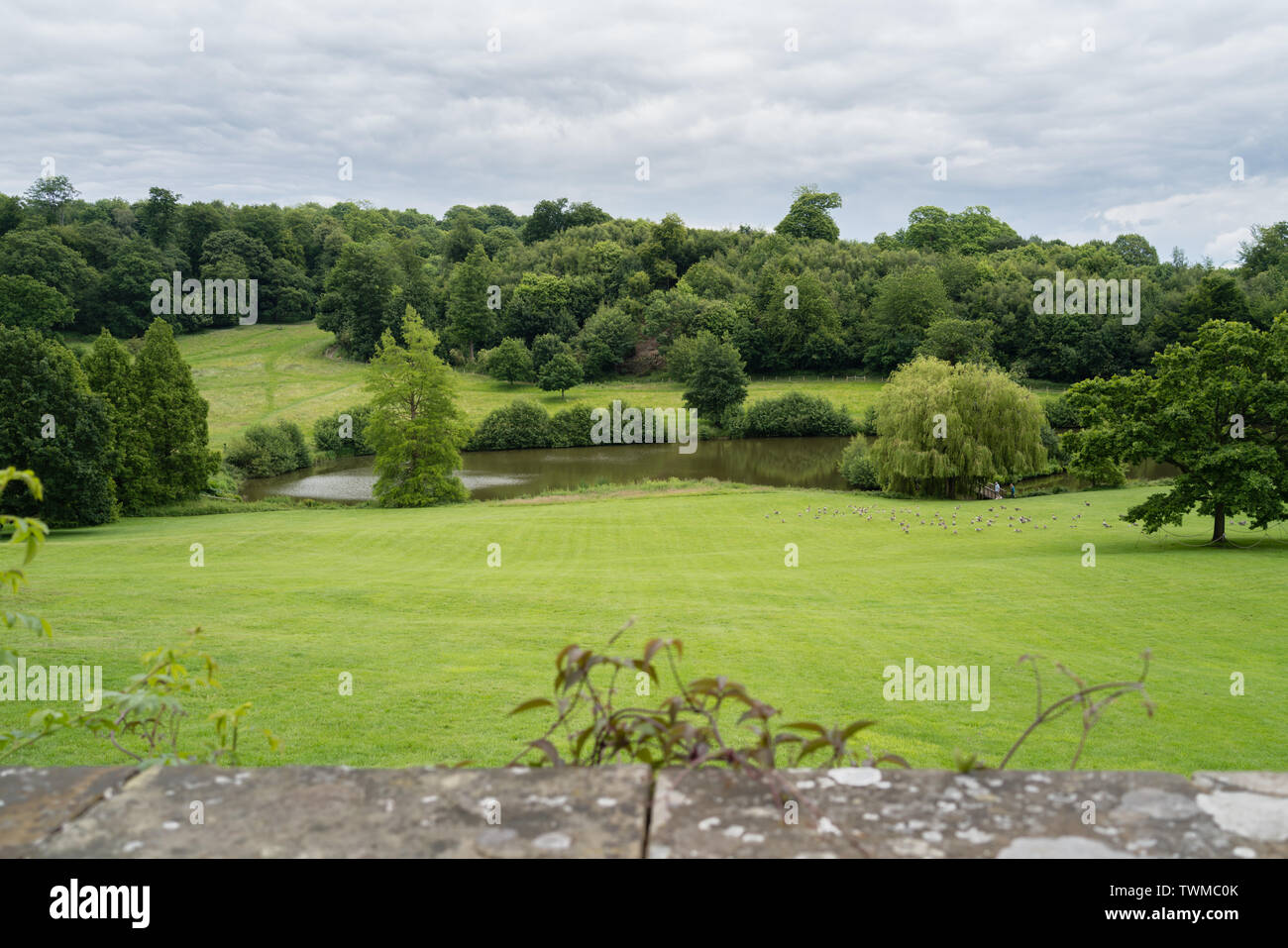 View from Chartwell house to the lake Stock Photo - Alamy