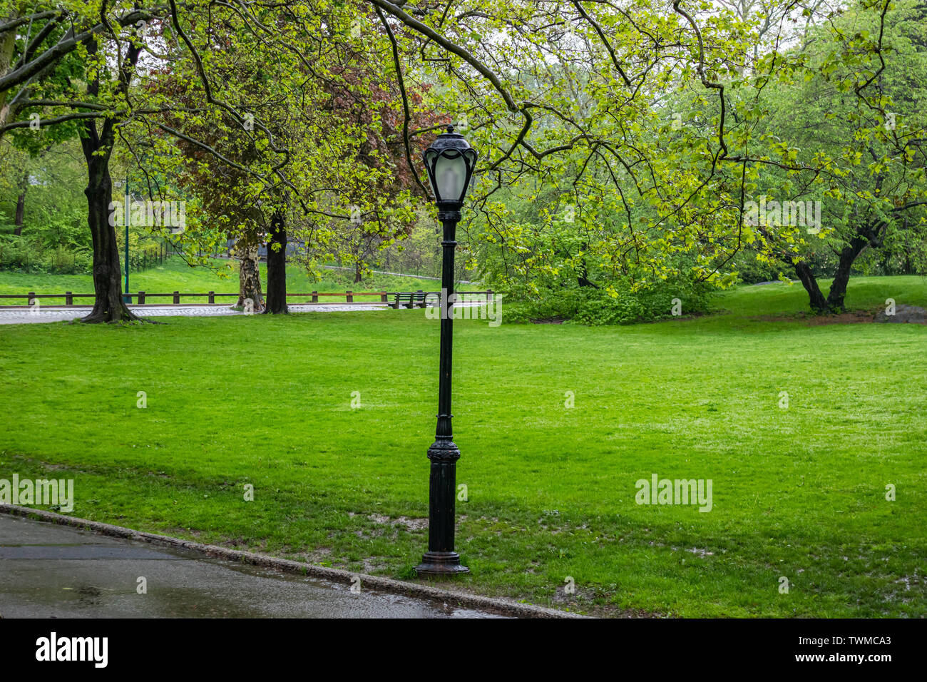 Central park new york city rain hi-res stock photography and images - Alamy