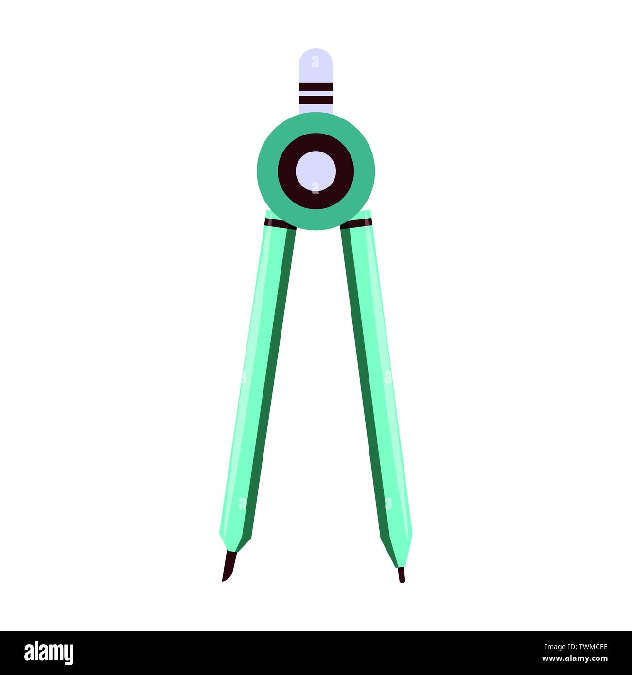 Compass geometric tool symbol isolated Stock Vector Image & Art - Alamy