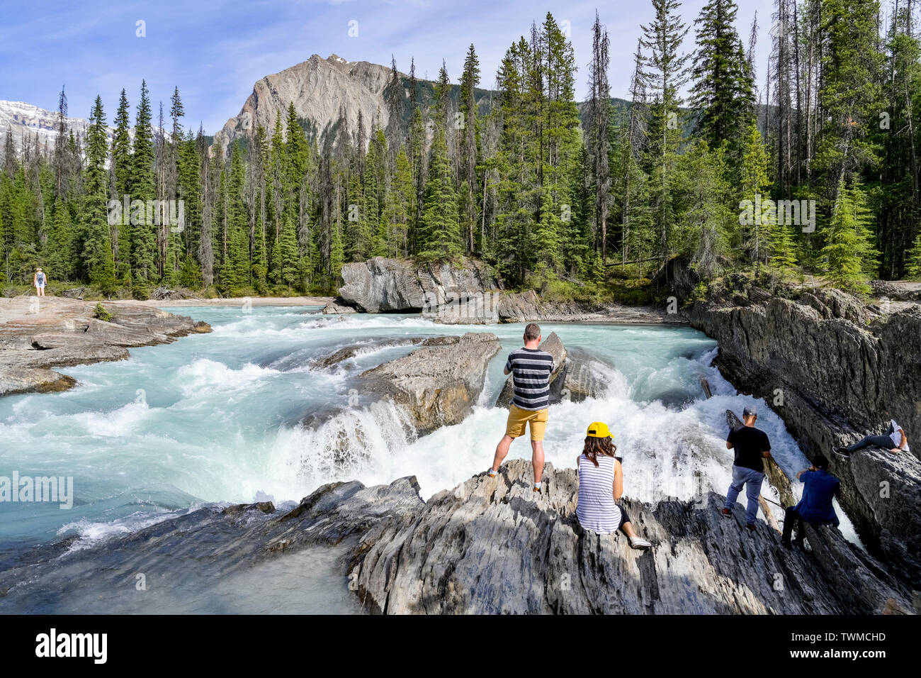 Natural Bridge, Kicking Horse River, Yoho National Park, British ...