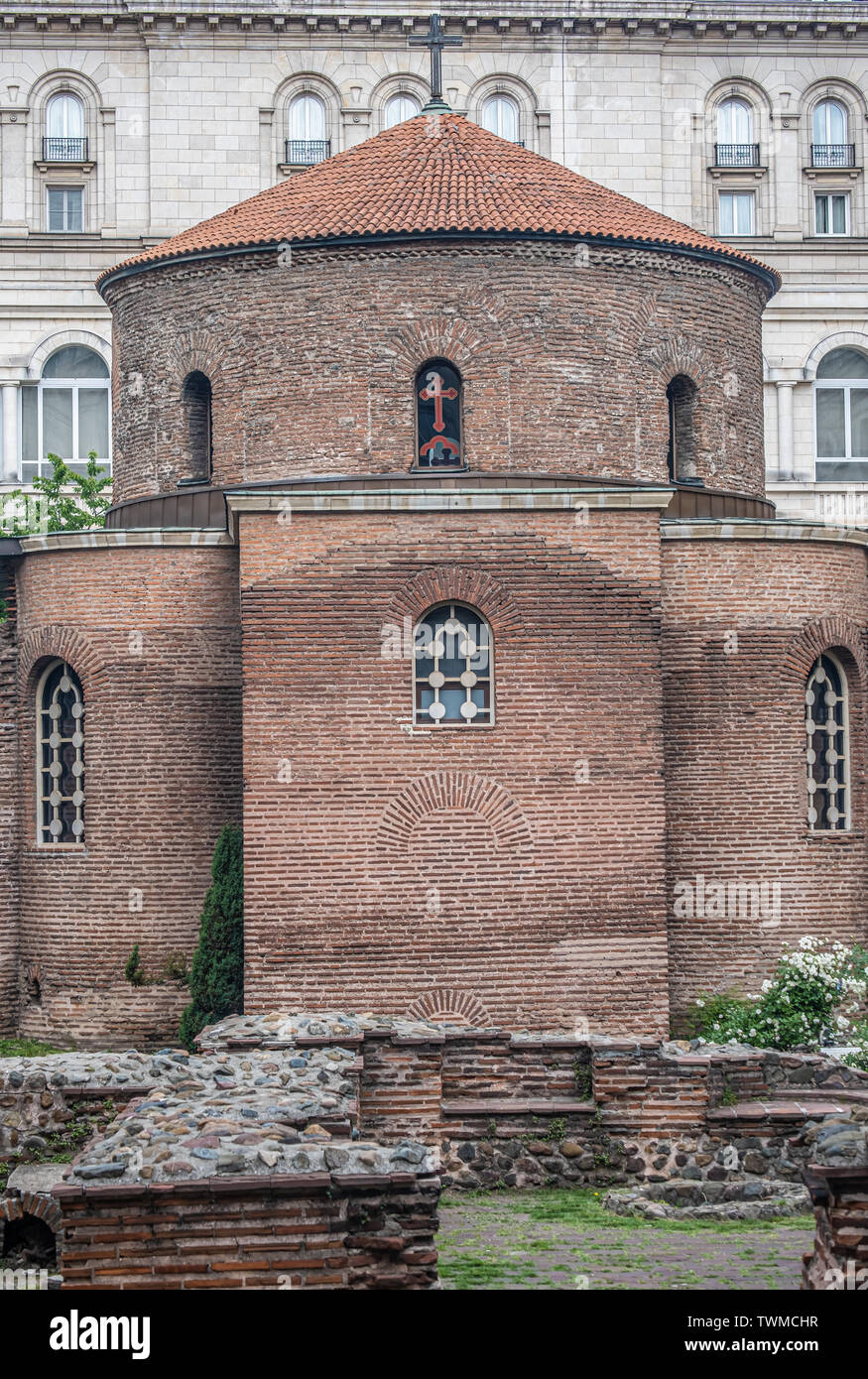 Church of St George , Early Christian red brick rotunda built by the Romans in the 4th century ...