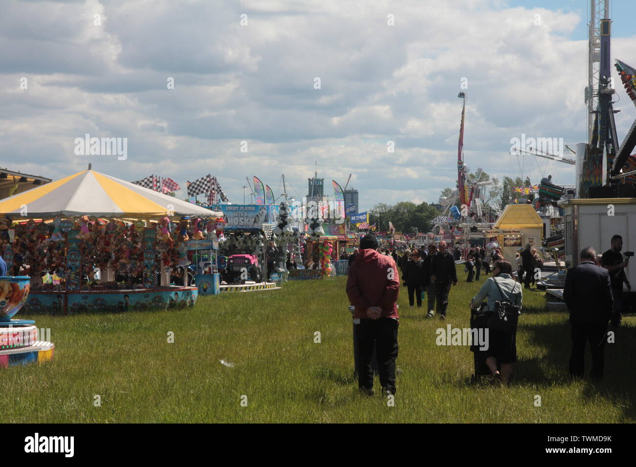Newcastle upon Tyne, UK. 21st Jun, 2019. The Hoppings Funfair on ...