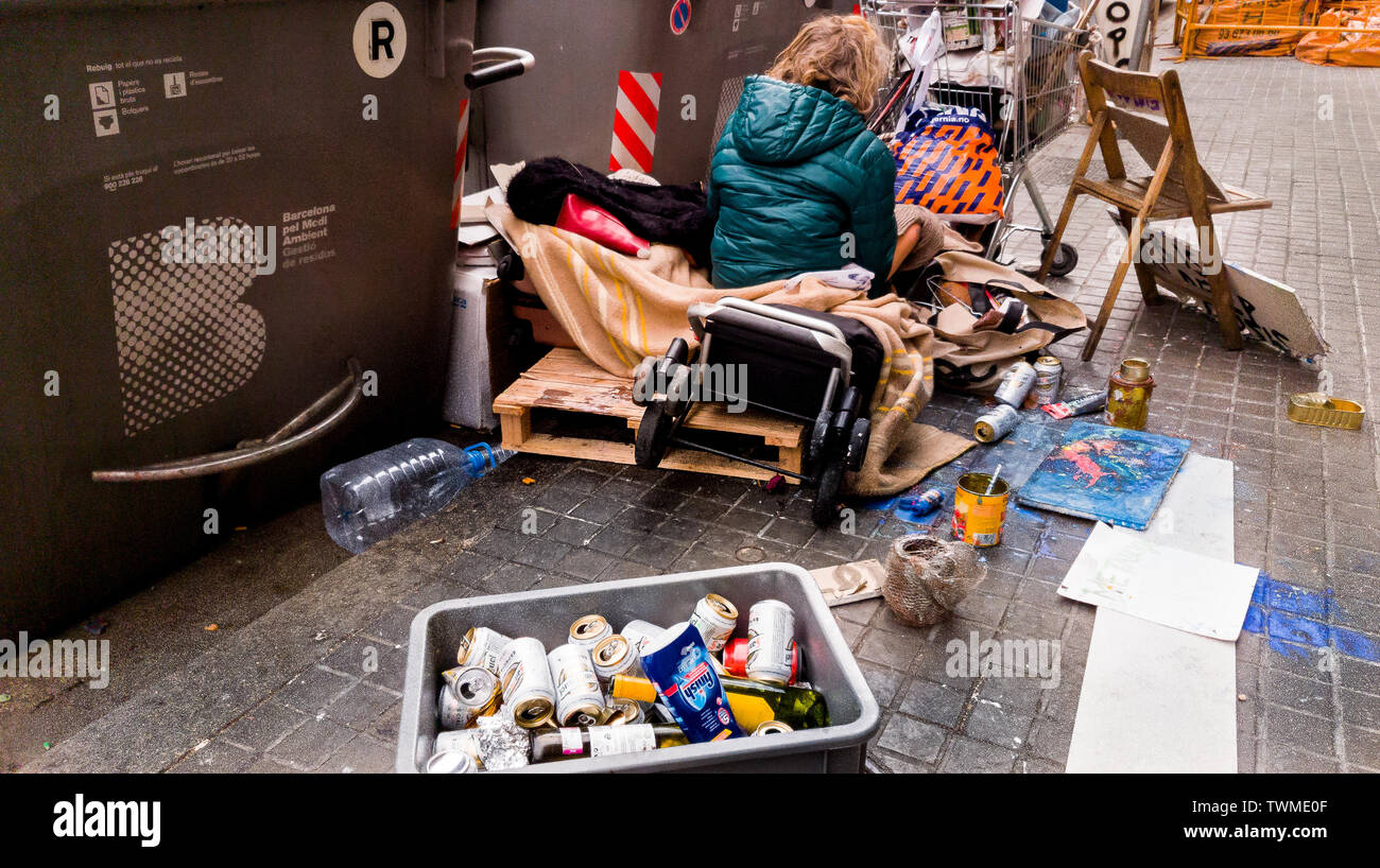 Barcelona naval museum and a walk trough on Barcelona streets Stock ...