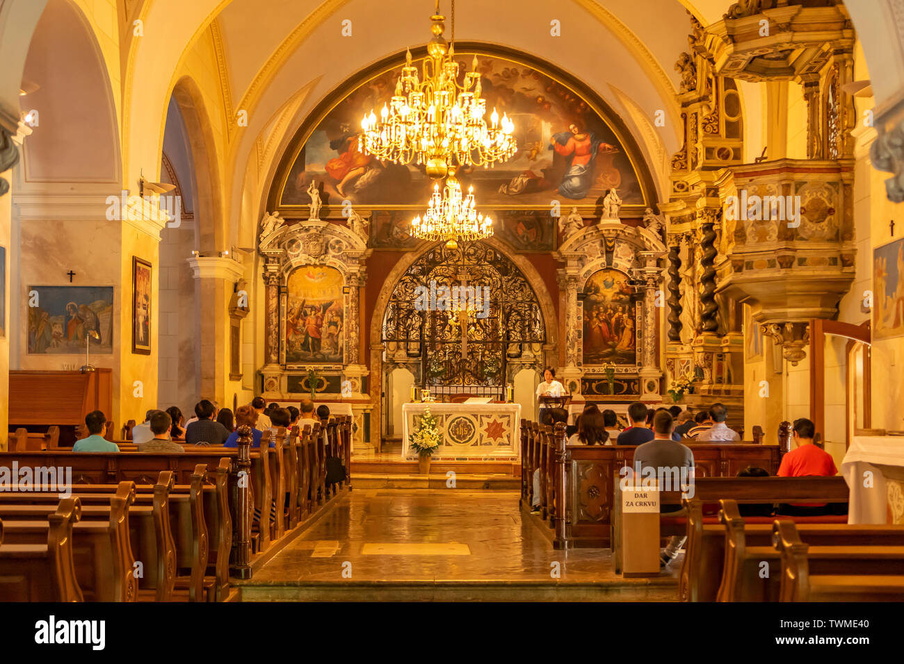 Service Inside Shrine of Our Lady of Trsat, Rijeka, Croatia Stock Photo ...