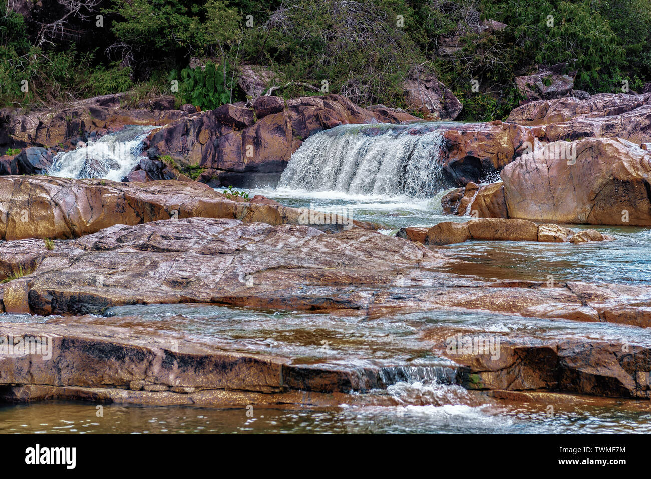 Rio on Pools Waterfall and tourist destination in Belize Stock Photo ...