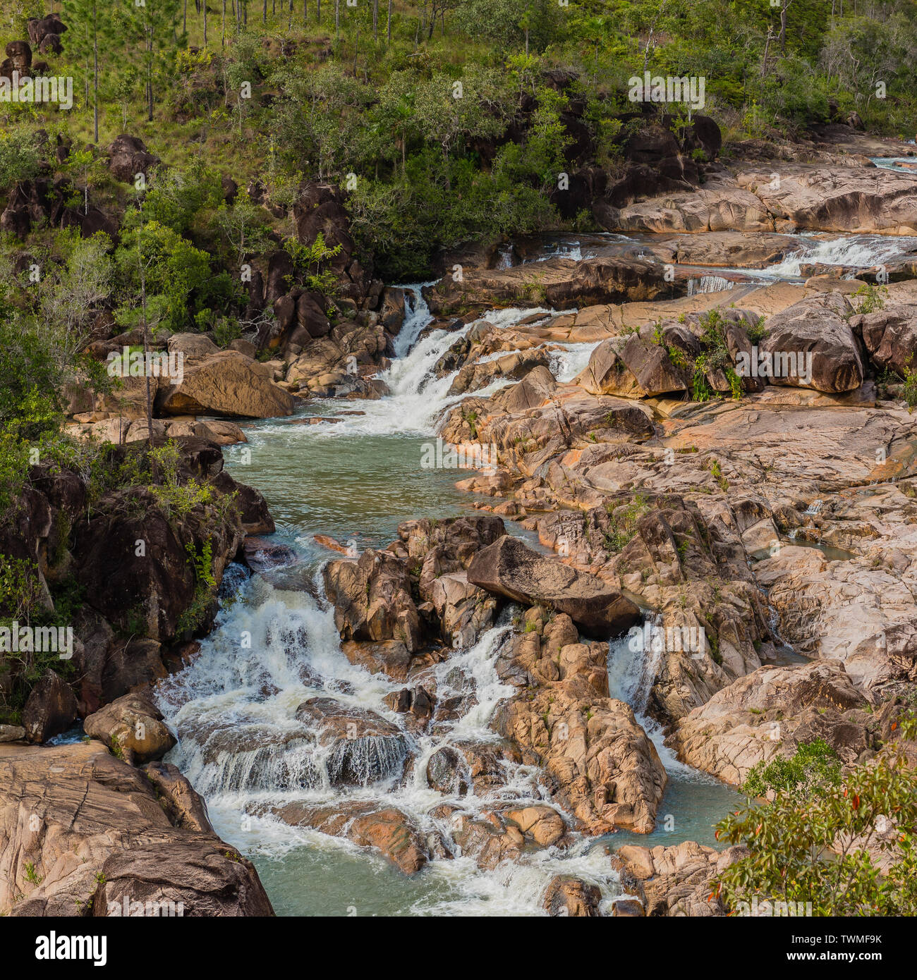 Rio on Pools Waterfall and tourist destination in Belize Stock Photo ...