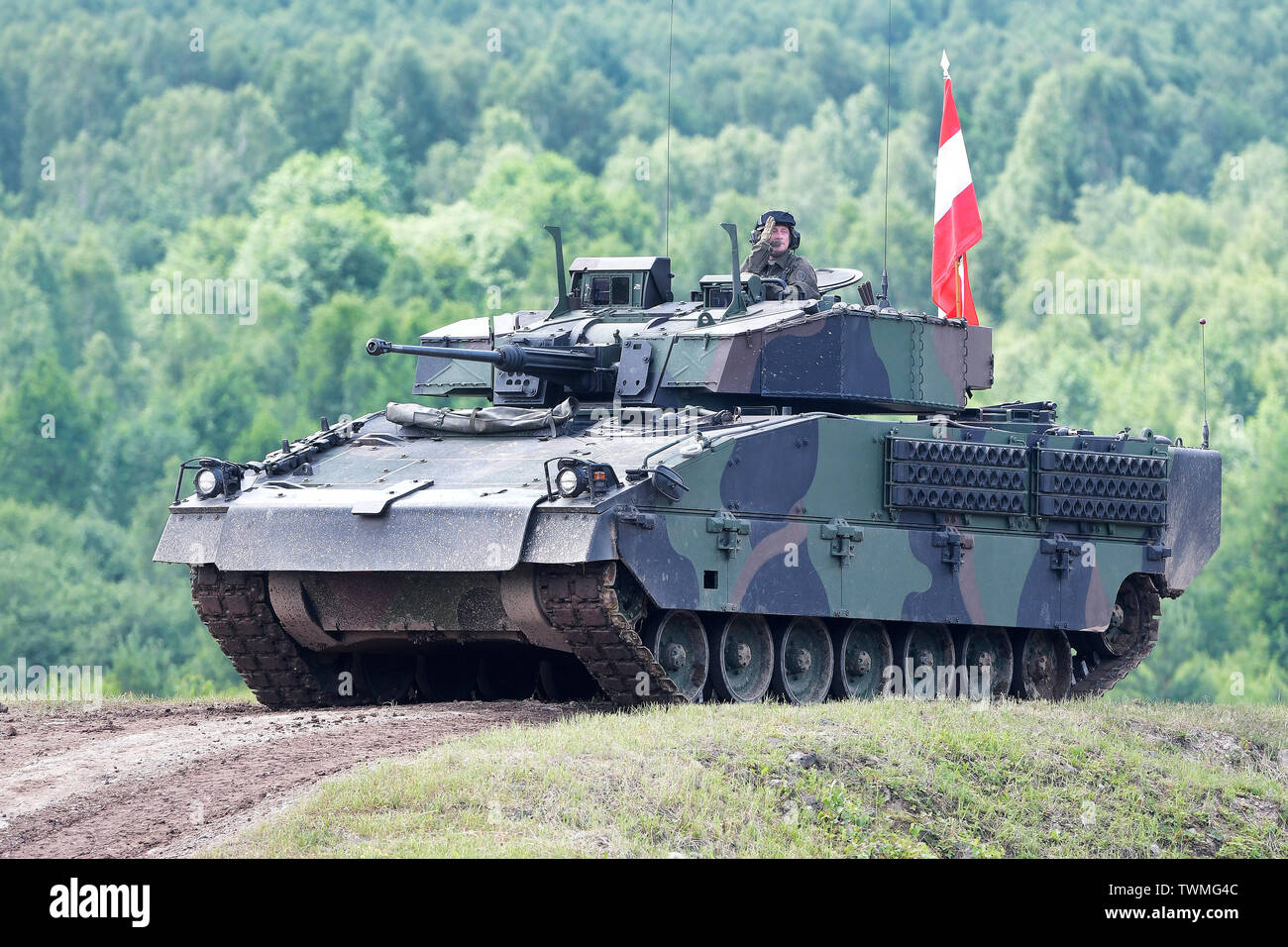 Strasice, Czech Republic. 21st June, 2019. Austrian Army's Ascod Ulan ...