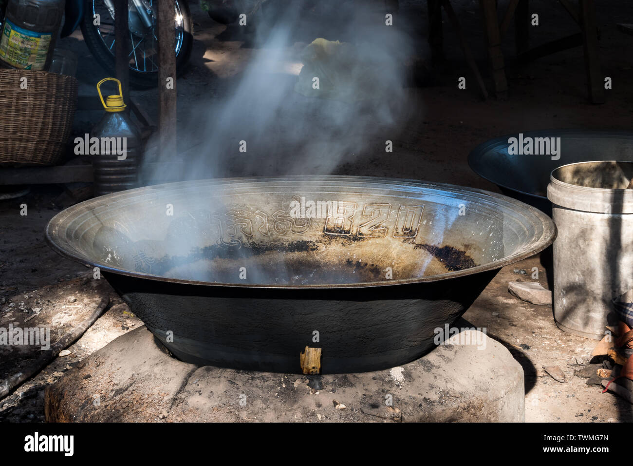 palm sugar production seen in Seam Reap, Cambodia, Asia Stock Photo - Alamy