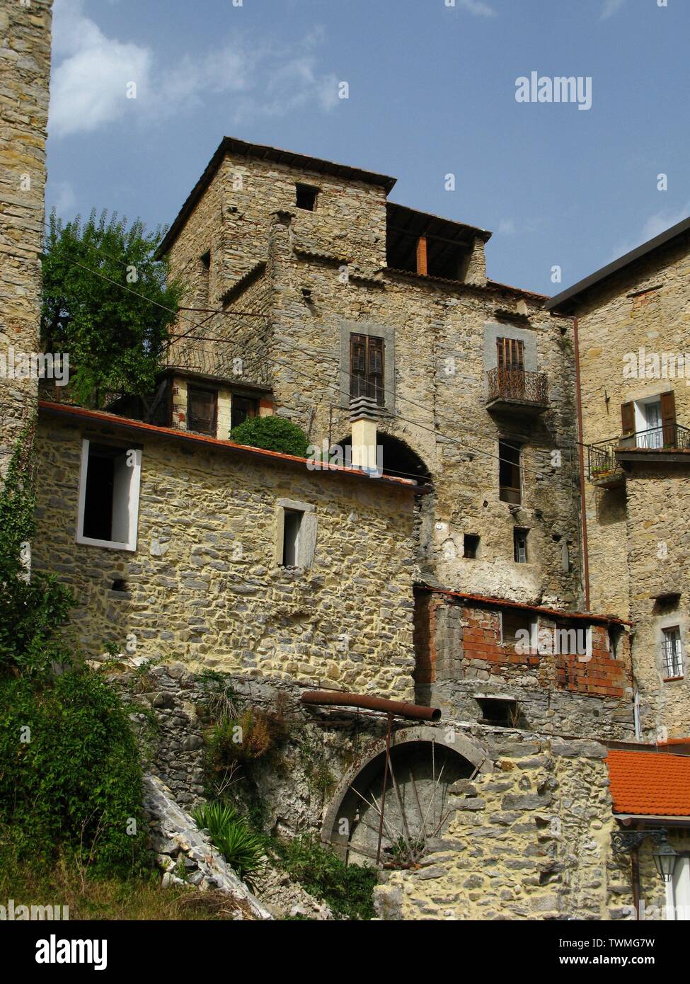 Medieval village in Italy's Liguria region Stock Photo - Alamy