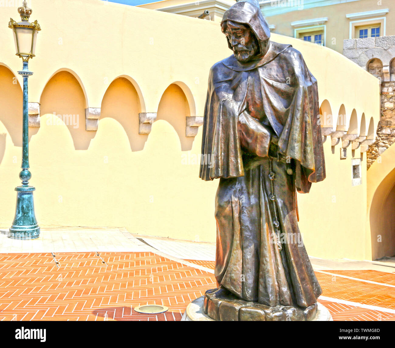 Statue francois grimaldi monk monaco hi-res stock photography and ...