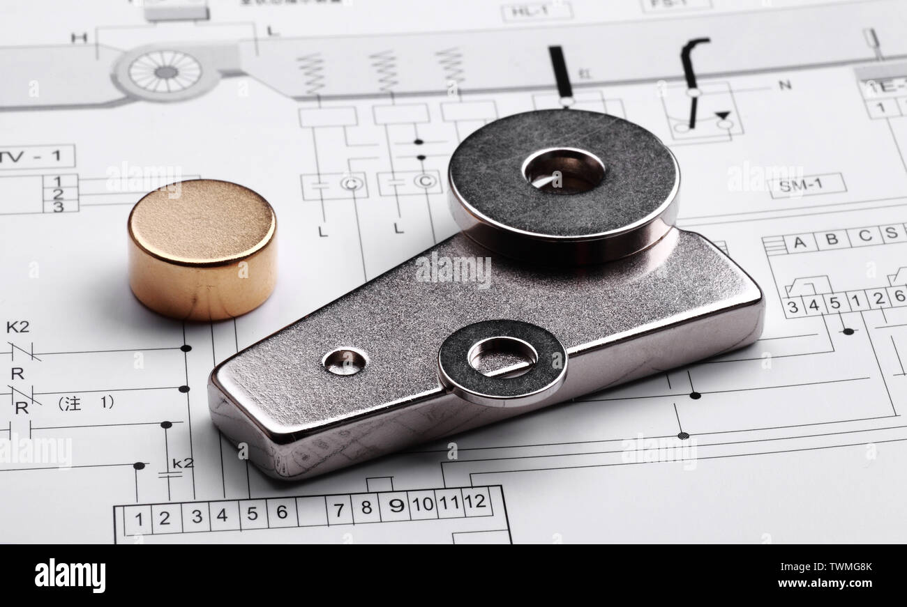 Industry magnet parts Stock Photo - Alamy