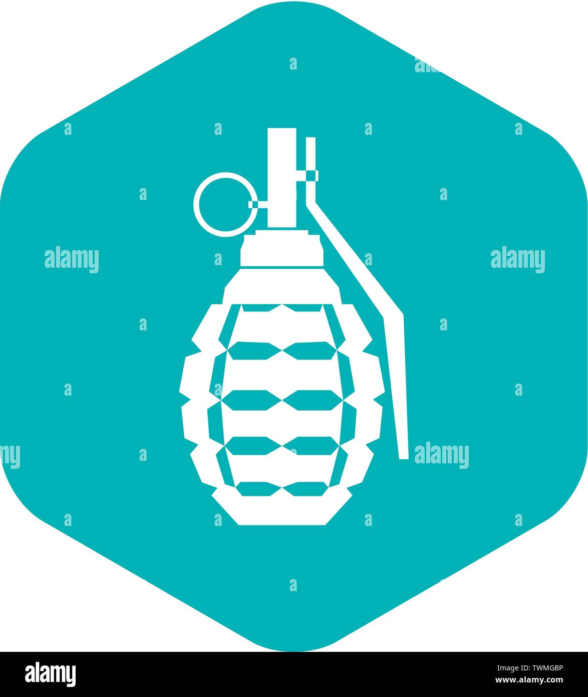 Hand grenade, bomb explosion icon, simple style Stock Vector Image ...