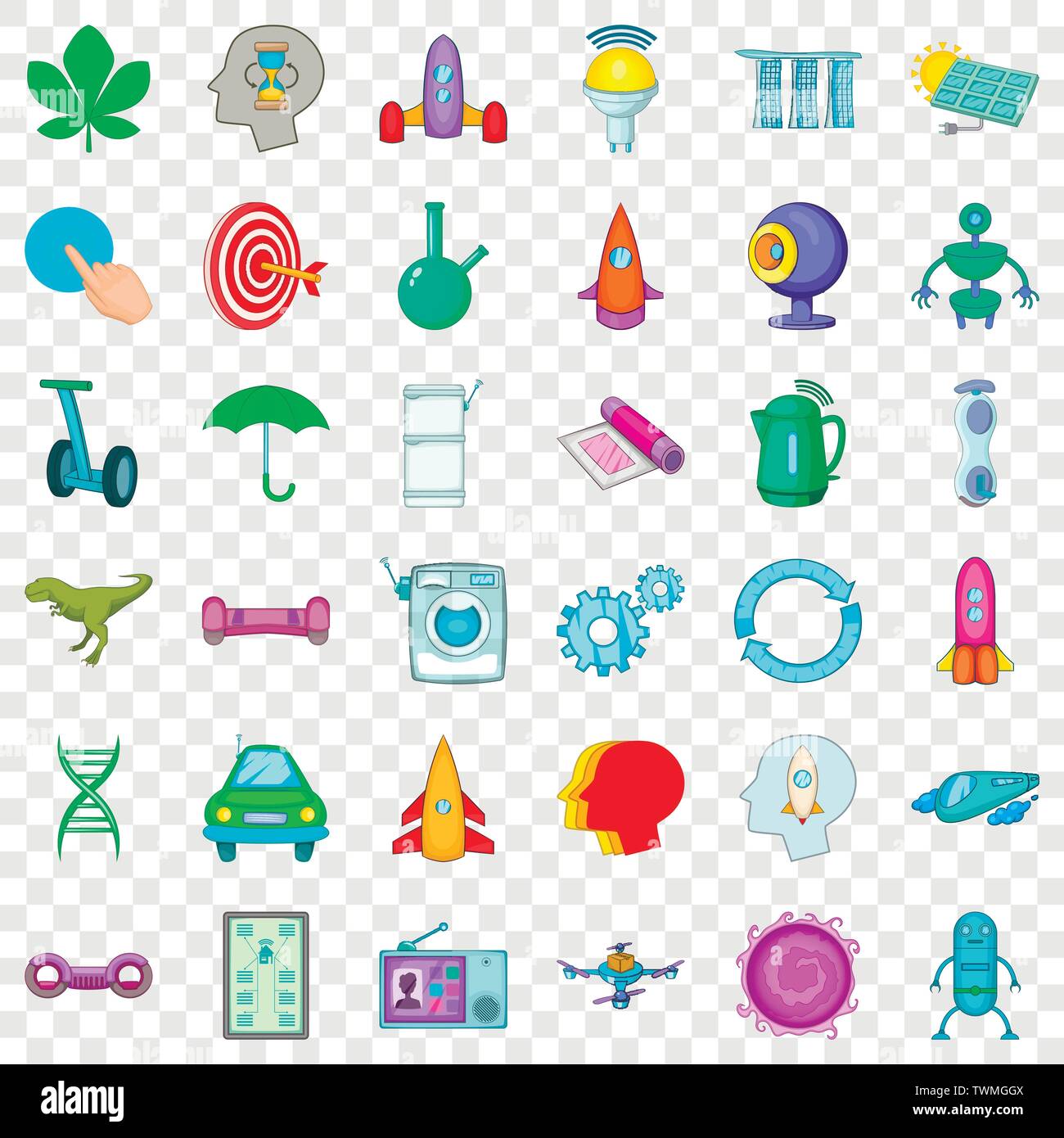 Future icons set, cartoon style Stock Vector Image & Art - Alamy