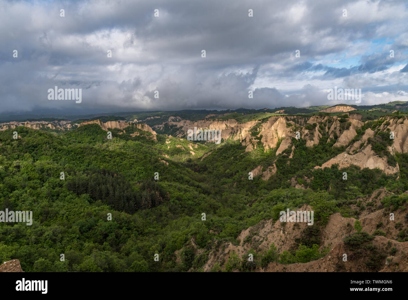 Rozhen pyramids -a unique pyramid shaped mountains cliffs in Bulgaria ...