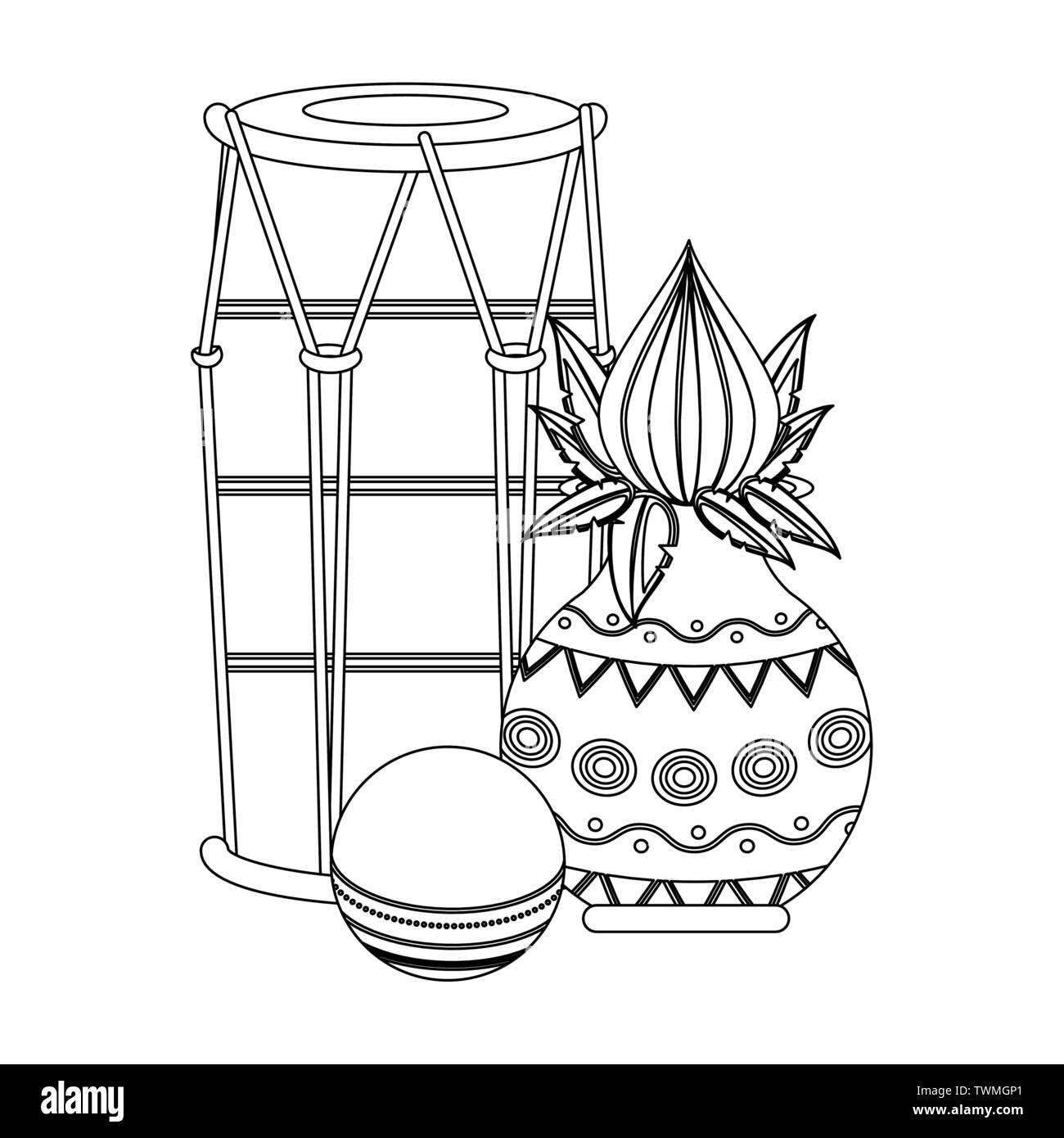 Musical instrument tabla Cut Out Stock Images & Pictures - Alamy