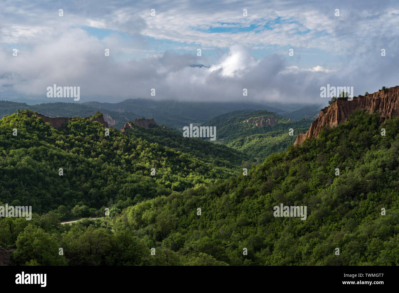 Rozhen pyramids -a unique pyramid shaped mountains cliffs in Bulgaria ...